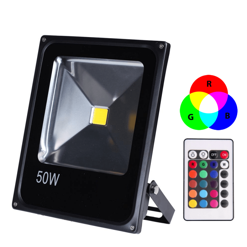 REFLETOR DE LED RGB 50W BILVOLT COM CONTROLE